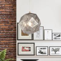 China JYLIGHTING Nordic Industrial Multi-size Stainless Steel Geometric Dodecahedron Pendant Light, Perforated Mesh Metal Hanging Lamp for Kitchen Island, Bar & Cafe Decor for sale