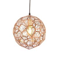 China JYLIGHTING Nordic Modern Hollow Geometric Ball Pendant Lamp, Stainless Steel with PE Reinforced Frame Fixture for Cafe & Entryway Lighting for sale