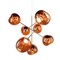 China JYLIGHTING Modern Organic Irregular Globe Pendant Light, Polished Iron Frame & Plated Acrylic Shade Fixture for Villa Dining & Hotel Space for sale
