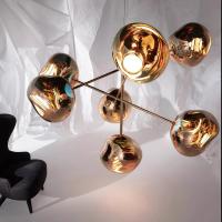 China JYLIGHTING Modern Organic Irregular Globe Pendant Light, Polished Iron Frame & Plated Acrylic Shade Fixture for Villa Dining & Hotel Space for sale