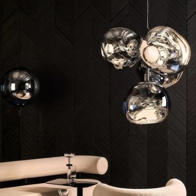 China JYLIGHTING NordicI Modern Organic Blob Pendant Lamp, Nano Electroplated Alloy Cluster Fixture for Villa Foyer & Upscale Cafe Decor Lighting for sale