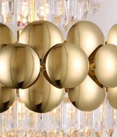 China American Style Gold LED Crystal Ball Chandelier for Restaurant Villa Hotel-Light Luxury for sale