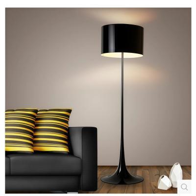 China JYLIGHTING Modern Black Aluminum Floor Lamp, Sleek Tapered Base Standing Light for Living Room, Office & Hotel for sale