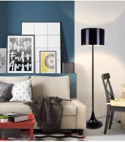 China JYLIGHTING Modern Black Aluminum Floor Lamp, Sleek Tapered Base Standing Light for Living Room, Office & Hotel for sale