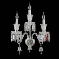 China JYLIGHTING Vintage 2-Head Crystal Wall Sconce, Cut Crystal & Fabric Shade Wall Light for Living Room & Hotel Decor for sale