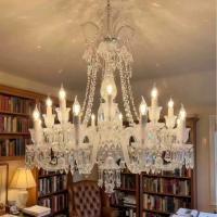 China JYLIGHTING Modern Classic Crystal Chandelier, Ornate Cut Crystal Candle-Style Fixture for High Ceiling Living Room & Hotel Lobby for sale
