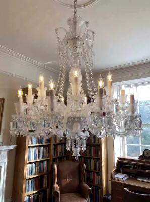 China JYLIGHTING Modern Classic Crystal Chandelier, Ornate Cut Crystal Candle-Style Fixture for High Ceiling Living Room & Hotel Lobby for sale