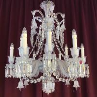 China JYLIGHTING Modern Classic Crystal Chandelier, Ornate Cut Crystal Candle-Style Fixture for High Ceiling Living Room & Hotel Lobby for sale