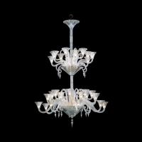 China JYLIGHTING Clear Tinted Crystal & Glass Chandelier, Murano-Style Curved Arm Pendant Light for Luxury Living Room & Hotel Lobby for sale