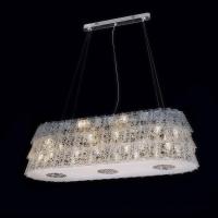 China JYLIGHTING Contemporary Wire Mesh Pendant Light, Layered Stainless Steel Cage Lamp with Crystal for Dining Room Decor for sale