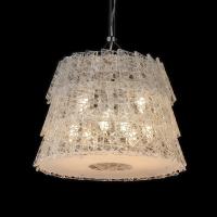 China JYLIGHTING Contemporary Wire Mesh Pendant Light, Layered Stainless Steel Cage Lamp with Crystal for Dining Room Decor for sale