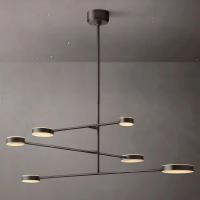China JYLIGHTING Modern Modern Branch Pendant Chandelier, Matte Gold Iron Frame & Alabaster Light Covers for Kitchen Island & Hotel Lobby for sale