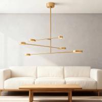 China JYLIGHTING Modern Modern Branch Pendant Chandelier, Matte Gold Iron Frame & Alabaster Light Covers for Kitchen Island & Hotel Lobby for sale