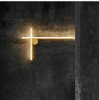 China JYLIGHTING Modern Cross Bar Wall Light, Brushed Aluminum Frame & Milky White Acrylic Diffuser for Corridor and Bathroom Vanity for sale