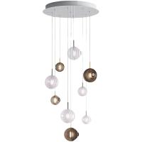 China JYLIGHTING Modern Minimalist Disc Pendant Lamp, Textured Glass & Iron Fixture for Bedroom Bedside and Hotel Vanity Lighting for sale