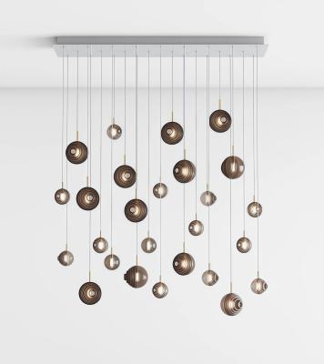 China JYLIGHTING Modern Minimalist Disc Pendant Lamp, Textured Glass & Iron Fixture for Bedroom Bedside and Hotel Vanity Lighting for sale