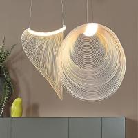 China JYLIGHTING Modern Abstract Leaf-Shaped Wood Pendant Light, Woven Wooden Strip Hanging Lamp for Living Room & Hotel Lobby Decor for sale