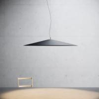 China JYLIGHTING Matte Black Aluminum Conical Pendant Light, Minimalist Disc-Shaped LED Hanging Lamp for Modern Dining Tables & Office Desks for sale