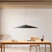 China JYLIGHTING Matte Black Aluminum Conical Pendant Light, Minimalist Disc-Shaped LED Hanging Lamp for Modern Dining Tables & Office Desks for sale