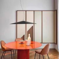 China JYLIGHTING Matte Black Aluminum Conical Pendant Light, Minimalist Disc-Shaped LED Hanging Lamp for Modern Dining Tables & Office Desks for sale