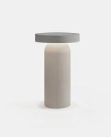 China JYLIGHTING Modern Cylindrical Concrete Desk Lamp, Dimmable Mushroom-Style Ambient Light for Home & Office for sale