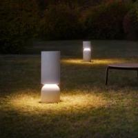 China JYLIGHTING Modern Cylindrical Concrete Desk Lamp, Dimmable Mushroom-Style Ambient Light for Home & Office for sale