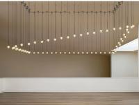 China JYLIGHTING Contemporary Bubble Chandelier, Adjustable Iron Suspension Wire with Frosted Acrylic Globes for Commercial Spaces for sale