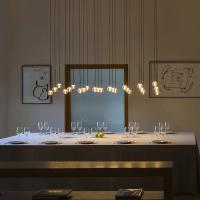 China JYLIGHTING Contemporary Bubble Chandelier, Adjustable Iron Suspension Wire with Frosted Acrylic Globes for Commercial Spaces for sale