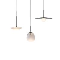 China JYLIGHTING Contemporary Mixed-Style Glass Pendant Lamp Trio, Iron Suspension with Frosted & Clear Glass Shades for Home Decor for sale