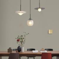 China JYLIGHTING Contemporary Mixed-Style Glass Pendant Lamp Trio, Iron Suspension with Frosted & Clear Glass Shades for Home Decor for sale