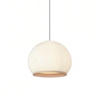 China JYLIGHTING Modern Dome Pendant Light, ABS Ribbed Shade with Carbon Steel Suspension for Dining Room & Bedroom for sale