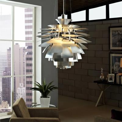 China JYLIGHTING Contemporary Layered Aluminum Pendant Lamp, Iconic Artichoke Style Suspension Light for Dining Area for sale