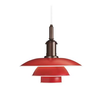 China JYLIGHTING Mid-Century Modern Multi-Layer Aluminum Pendant Lamp, Red PH-Style Hanging Light for Cafe and Living Room for sale