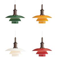 China JYLIGHTING Mid-Century Modern Multi-Layer Aluminum Pendant Lamp, Red PH-Style Hanging Light for Cafe and Living Room for sale