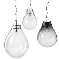 China JYLIGHTING Modern Teardrop Glass Pendant Light, Iron Fixture Hanging Lamp, Clear & Gradient Options for Kitchen & Dining for sale
