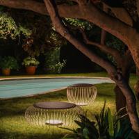 China JYLIGHTING Outdoor LED Garden Floor Lamp, Galvanized Steel Cage & Tempered Glass, Weatherproof Landscape Light for Patio & Lawn for sale