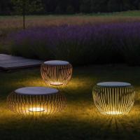 China JYLIGHTING Outdoor LED Garden Floor Lamp, Galvanized Steel Cage & Tempered Glass, Weatherproof Landscape Light for Patio & Lawn for sale