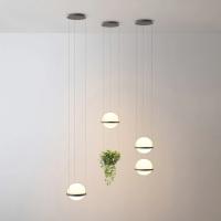 China JYLIGHTING Modern Sphere Acrylic Pendant Light, Iron Frame, Dimmable LED Suspension Lamp for Stairwell & Living Room for sale