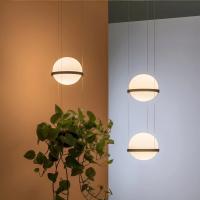 China JYLIGHTING Modern Sphere Acrylic Pendant Light, Iron Frame, Dimmable LED Suspension Lamp for Stairwell & Living Room for sale