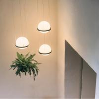 China JYLIGHTING Modern Sphere Acrylic Pendant Light, Iron Frame, Dimmable LED Suspension Lamp for Stairwell & Living Room for sale