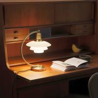 China JYLIGHTING Retro Metal & Opal Glass Table Lamp, Adjustable Task Desk Light with Dimmer for Home Office & Bedroom for sale