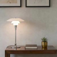 China JYLIGHTING Modern Multi-Tier Glass & Aluminum Table Lamp, Dimmable LED Desk Light for Bedroom & Living Room for sale