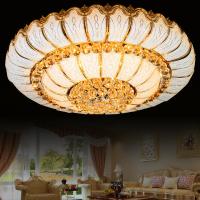 China Modern Style Luxury Hotel Lobby Living Room Crystal Lamp Round Crystal Lamp Bedroom LED Ceiling Lamp for sale