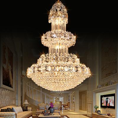 China Huge Crystal Ball Ceiling Lamp Villa Hotel Living Room Luxury Chandelier for sale