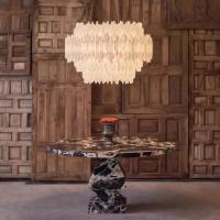 China JYLIGHTING Modern Linear Natural Quartz & Crystal Chandelier, Long Rectangular Pendant Light for Kitchen Island & Dining Room for sale
