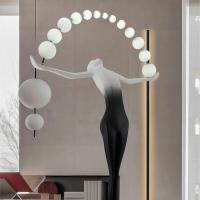 China JYLIGHTING Modern Abstract Humanoid Resin & PVC Floor Lamp, Art Sculpture Standing Light for Luxury Hotel Lobby & Living Room for sale