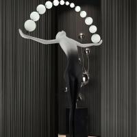 China JYLIGHTING Modern Abstract Humanoid Resin & PVC Floor Lamp, Art Sculpture Standing Light for Luxury Hotel Lobby & Living Room for sale
