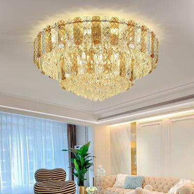 China Crystal Ball Ceiling Lamp Villa Hotel Living Room Luxury Chandelier for sale