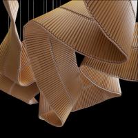 China JYLIGHTING Modern Abstract Ribbon Crystal & Glass Art Chandelier, Wavy Floating Sculpture Pendant Light for Villa Lobby & High-End Hotel Reception Area for sale