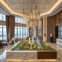 China JYLIGHTING Multi-height Cascade Stainless Steel & Clear Glass Tube Chandelier, Modern Vertical Rod Spiral Pendant Light, Custom Hanging Lamp for Villa Stairwell, High Ceiling Lobby & Duplex Hall for sale